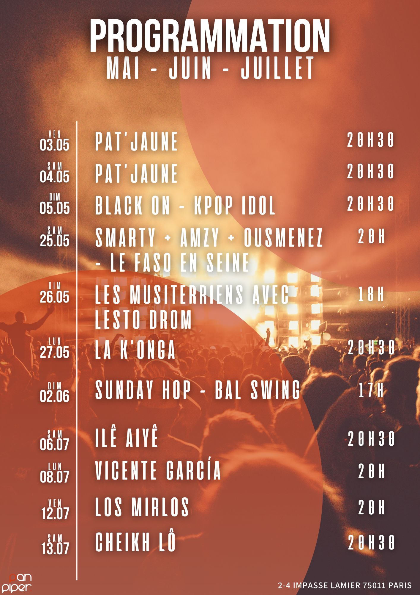 Pan Piper Live - Concerts